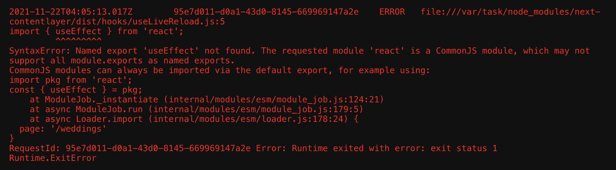 Importing `next-contentlayer/hooks` breaks pages using `getServerSideProps` in Vercel · Issue ...