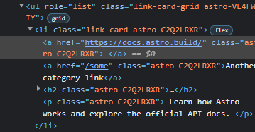 Nested anchor tags break element flow · Issue #4864 · withastro/astro · GitHub