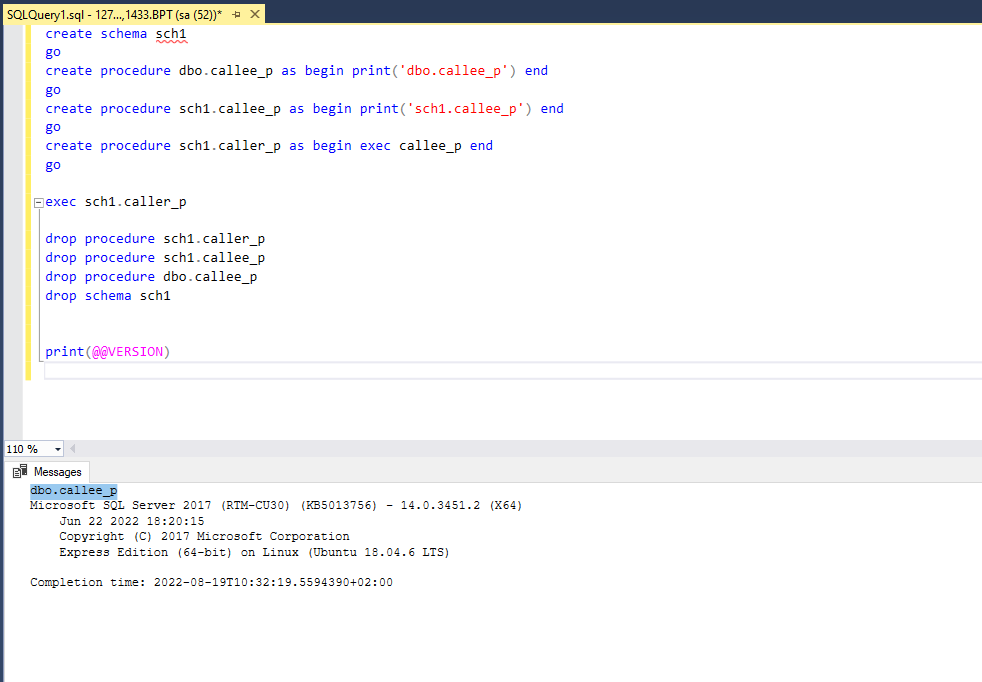 Execute unqualified procedure: confusing or incorrect documentation ...