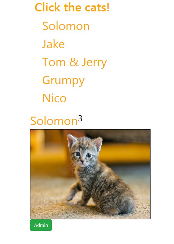 GitHub - ajsherrell/cat-clicker: click pictures of cats