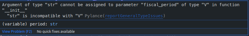 reportGeneralTypeIssues reported via VS Code plugin but not pyright cli ...