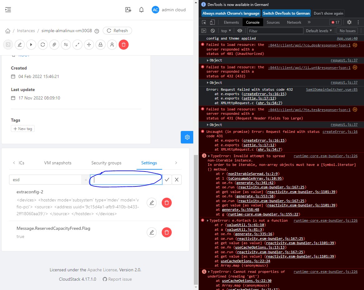 Extraconfig values cannot be added for VMs that are shut down · Issue #6937 · apache/cloudstack ...