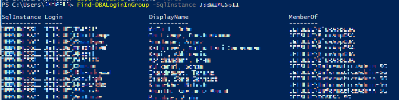 Feature Request: DisplayName data in Find-LoginInGroup · Issue #2671 · dataplat/dbatools · GitHub