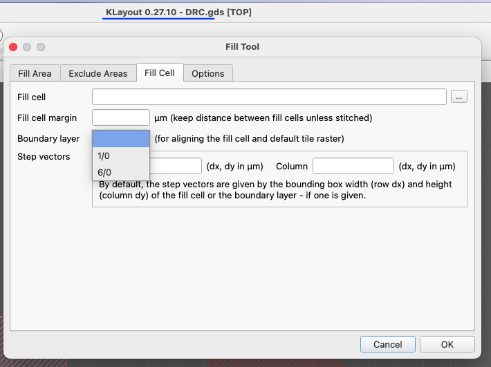 Mac: Fill Tool missing most parameters · Issue #1094 · KLayout/klayout · GitHub