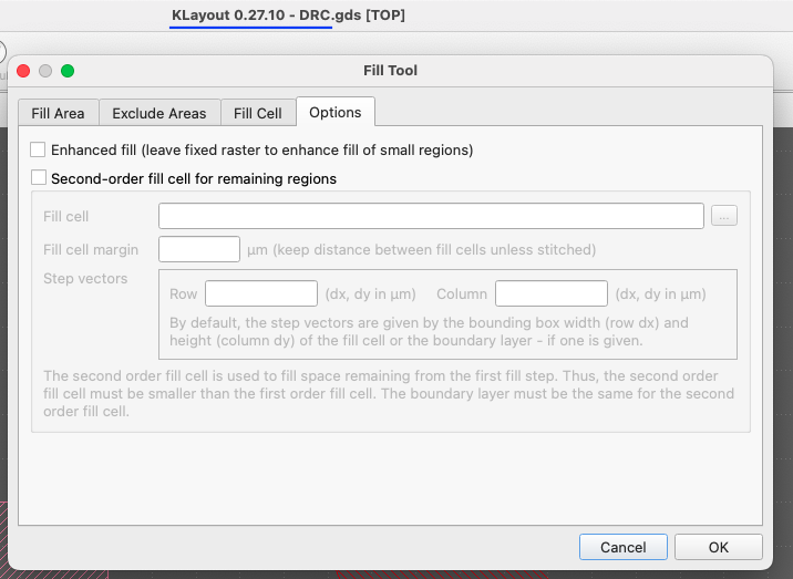Mac: Fill Tool missing most parameters · Issue #1094 · KLayout/klayout · GitHub