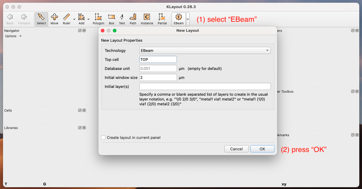 MacOS: "T" label not updated when changing the technology · Issue #1254 · KLayout/klayout · GitHub