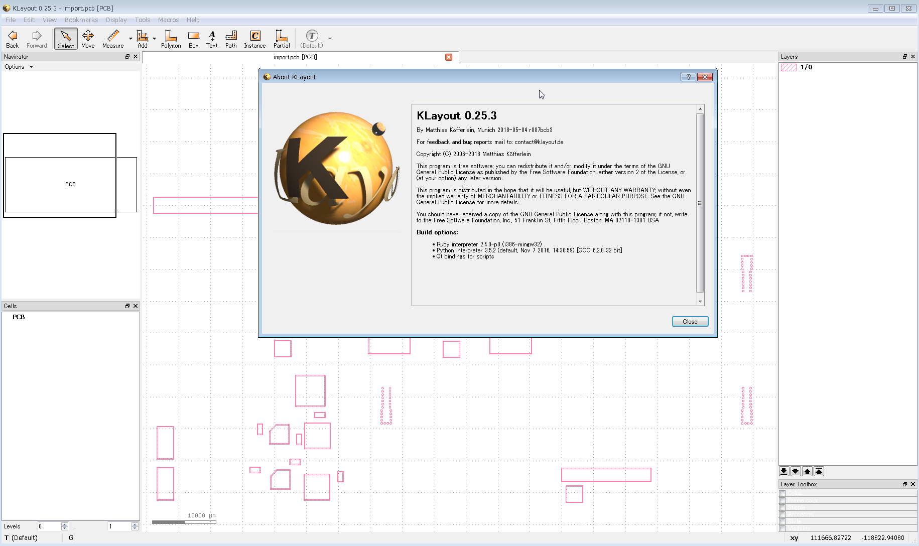 KL Layout while importing Gerber crashes KL layout · Issue #76 · KLayout/klayout · GitHub