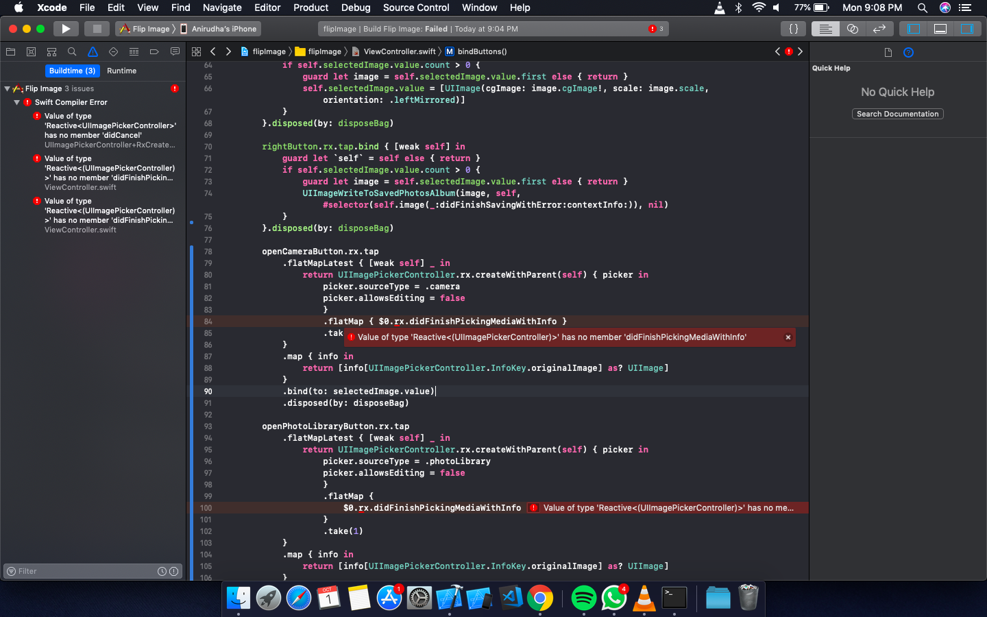Error while creating ImagePicker · Issue #1757 · ReactiveX/RxSwift · GitHub