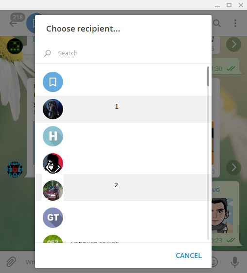 Select multiple recipients when forwarding a message · Issue #4232 · telegramdesktop/tdesktop ...