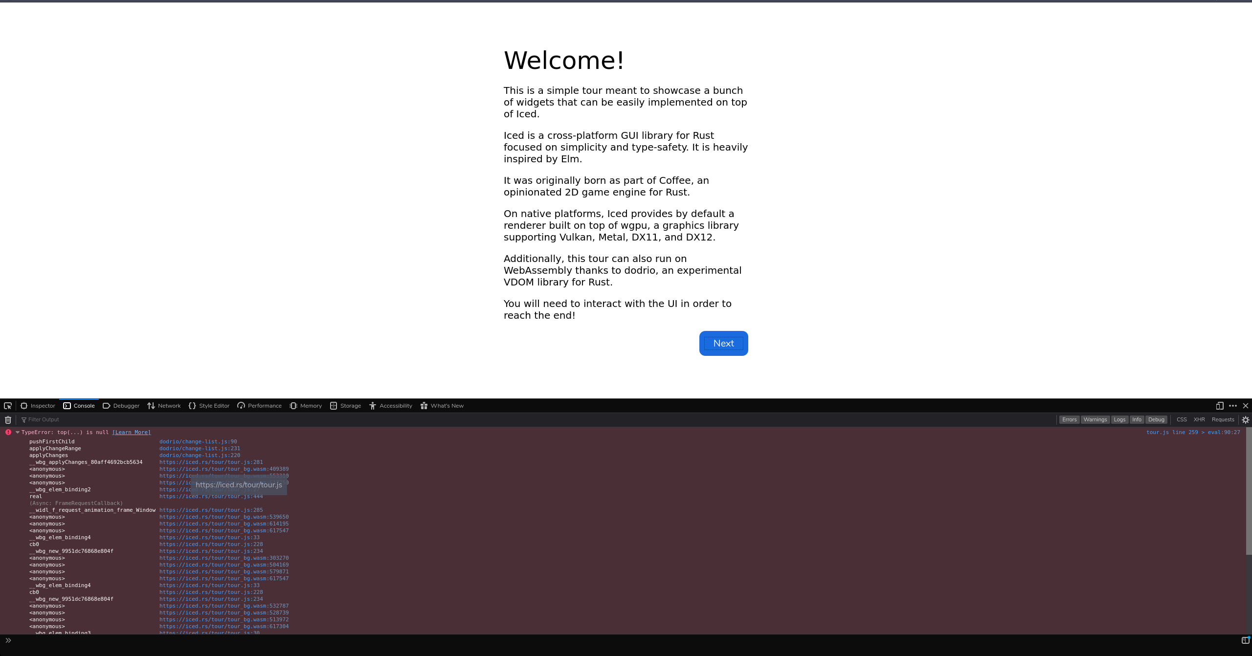 Next button on demo does not work · Issue #273 · iced-rs/iced · GitHub