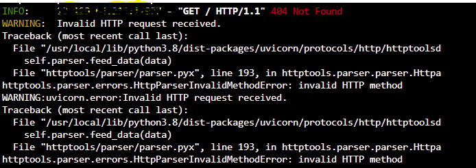 HttpParserInvalidMethod Error · Issue #933 · encode/uvicorn · GitHub