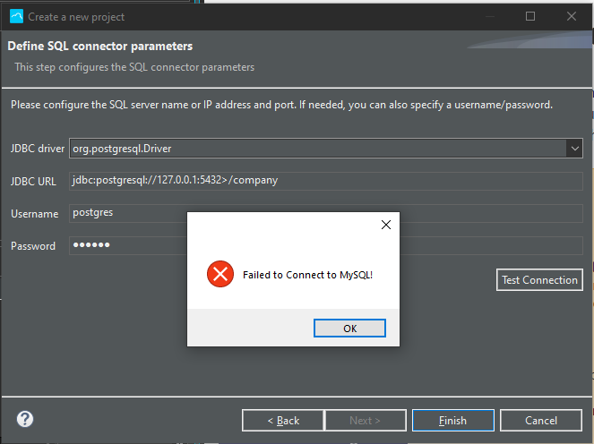 Test Connection Of Postgresql Connector Displays Wrong Db Type · Issue 594 · Convertigo