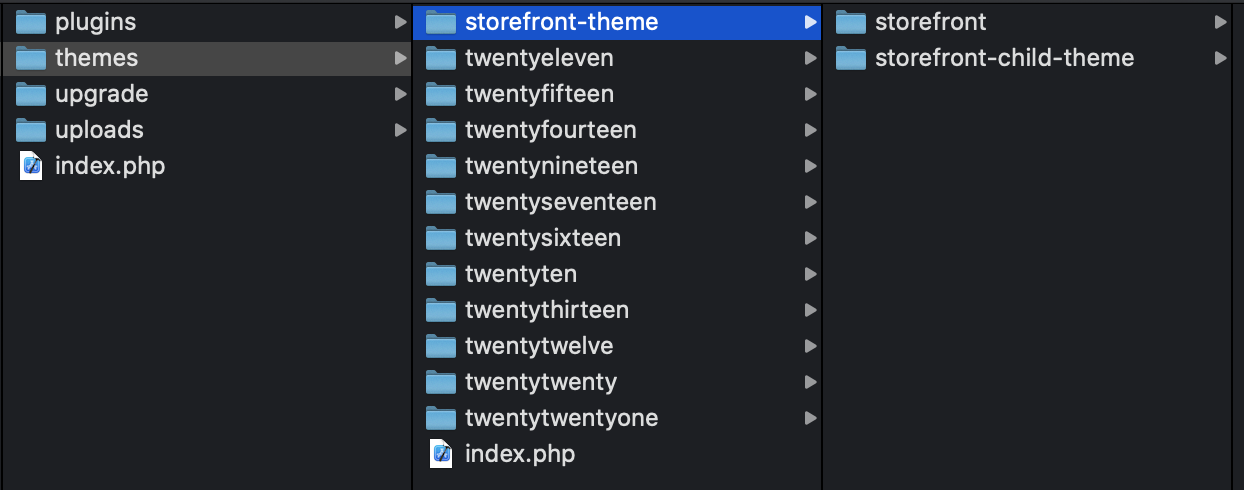 Onboarding returns fatal error if a child theme is installed under a subdirectory with its ...