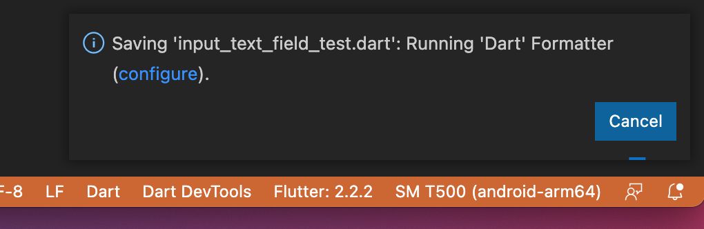 Dart Formatter Keeps Running Endlessly · Issue 3270 · Dart Codedart Code · Github
