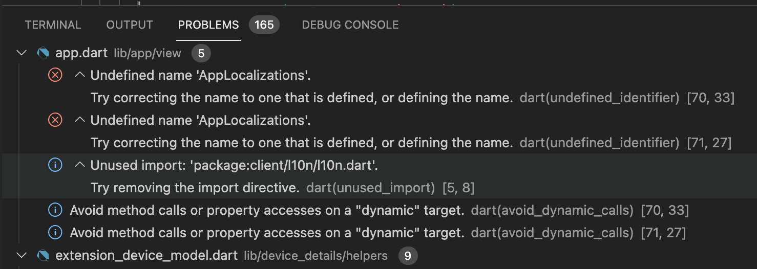 Analysis server sometimes fails to resolve flutter_gen package after ...