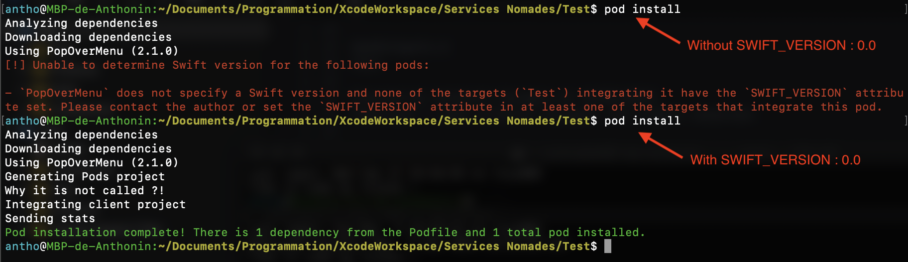 post_install is not called - trying to set Swift version of pods · Issue #8607 · CocoaPods ...