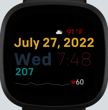 GitHub - timefault/SimpleFitbitWatchFace: Fitbit minimalist watch face.
