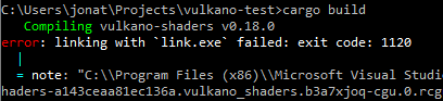 'windows-msvc Specific Setup' leads to compilation error of compute example. · Issue #1370 ...