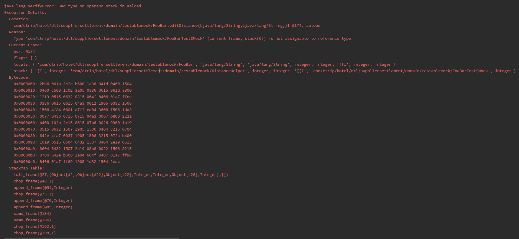 Mock运行时字节码报错java.lang.VerifyError: Bad type on operand stack in aaload · Issue #171 · alibaba ...