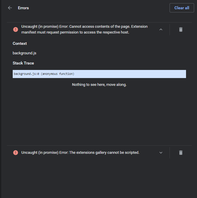 Uncaught (in promise) Error: The message port closed before a response was received. · Issue ...