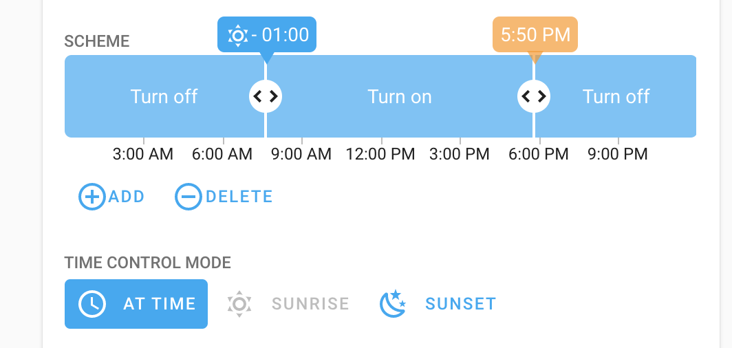Feature request: add support for sunrise/sunset in time scheme editor · Issue #289 · nielsfaber ...