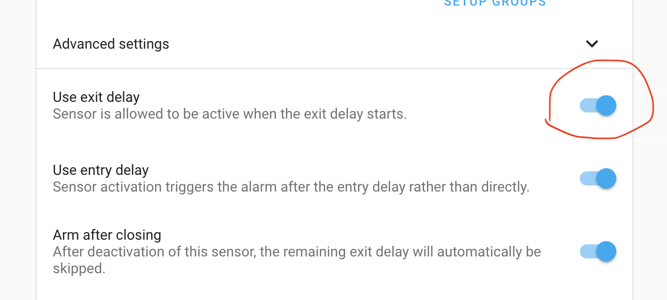 Triggering door sensors during exit delay will disarm the alarm · Issue #625 · nielsfaber/alarmo ...