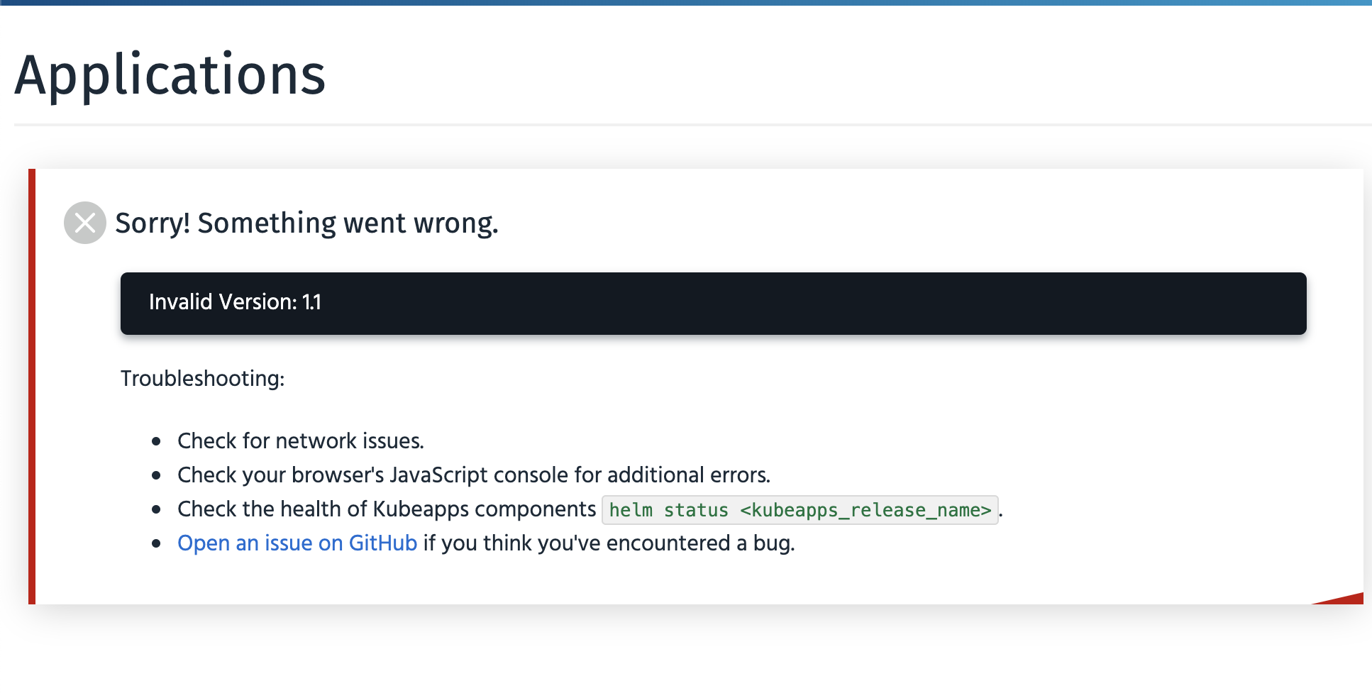 Kubeapps Crashes If The Chart Version Is Not Semver Compatible · Issue 1011 · Vmware Tanzu