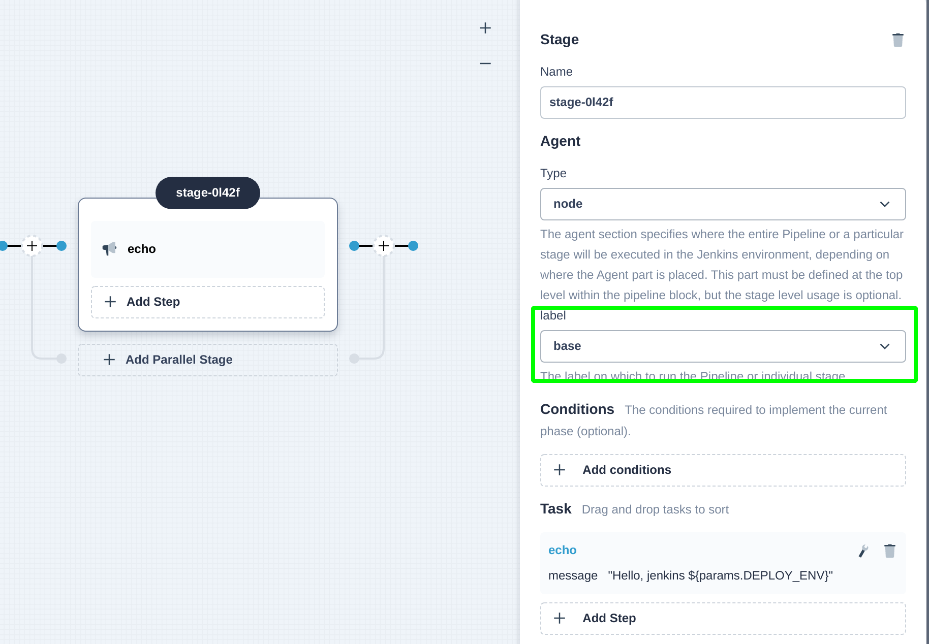 Stage agent label is reset while drawer is blur in pipeline graphic editor · Issue #1810 ...