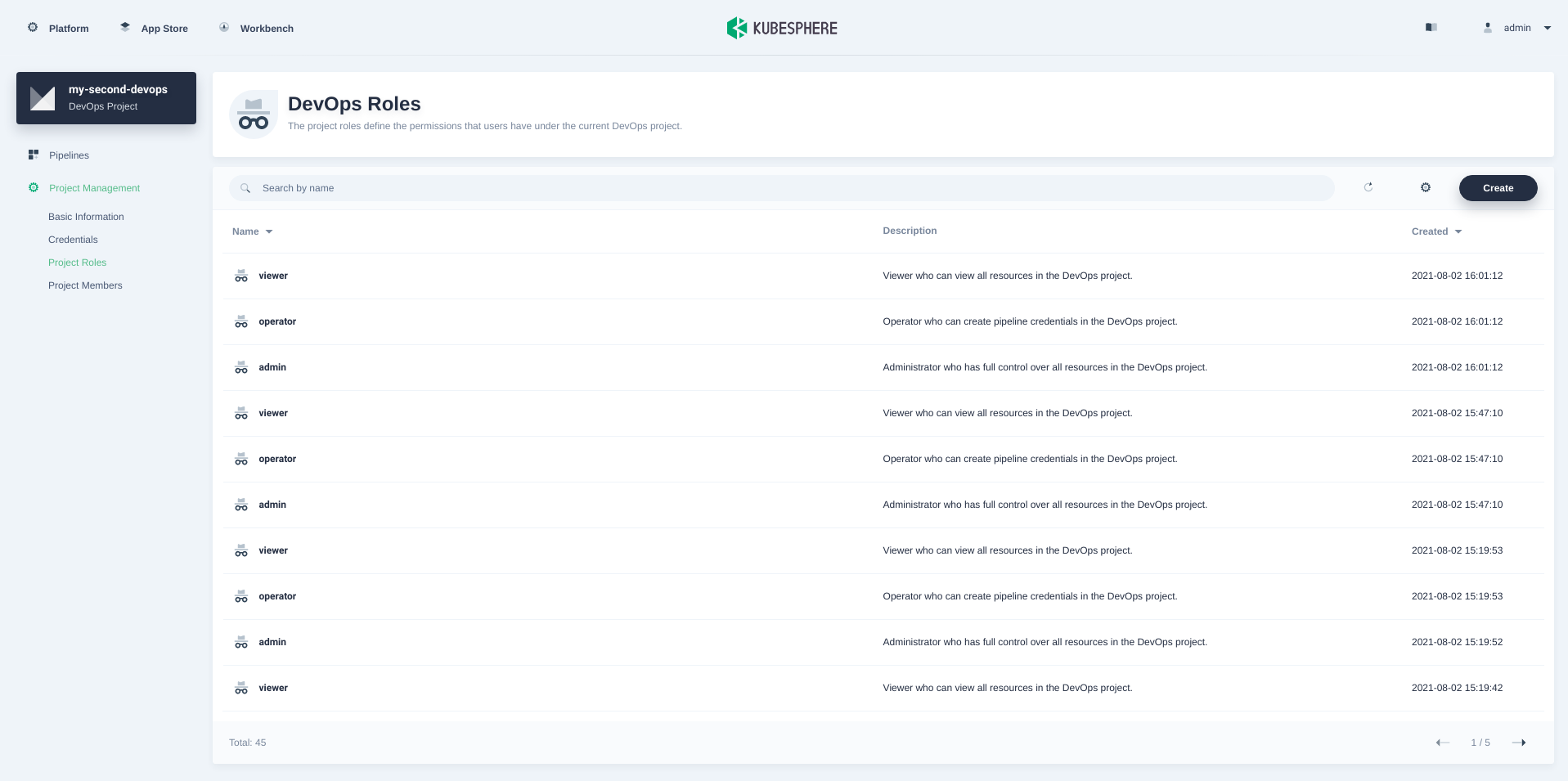 Duplicated DevOps roles when I create a fresh DevOps project · Issue #91 · kubesphere/ks-devops ...