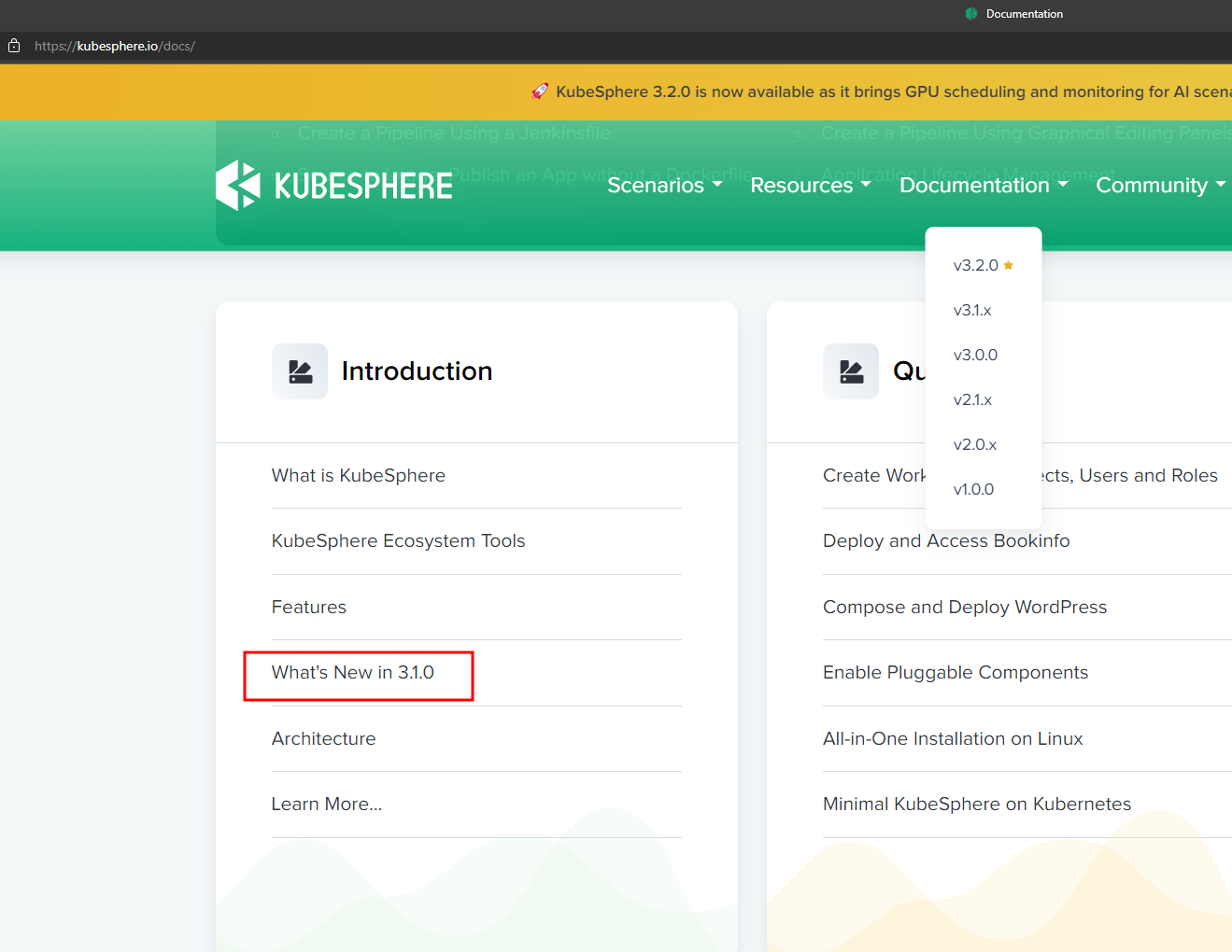 Request to add "What's new in 3.2.0" to introduction part · Issue #2087 · kubesphere/website ...