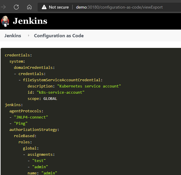 FAILED TO EXPORT CasC: ServiceAccountCredential is missing its ...