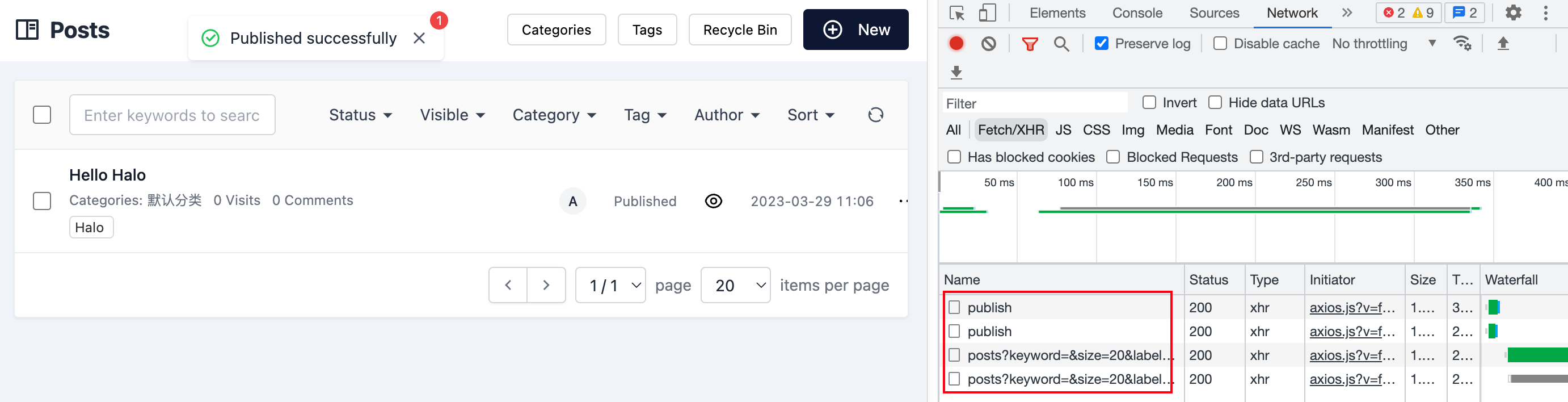 Post publishing API is requested twice · Issue #3615 · halo-dev/halo · GitHub