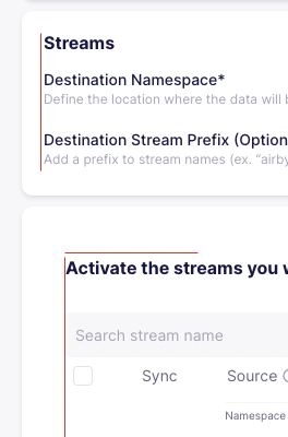 Connection streams vertical and right margin do not align with other cards · Issue #19874 ...