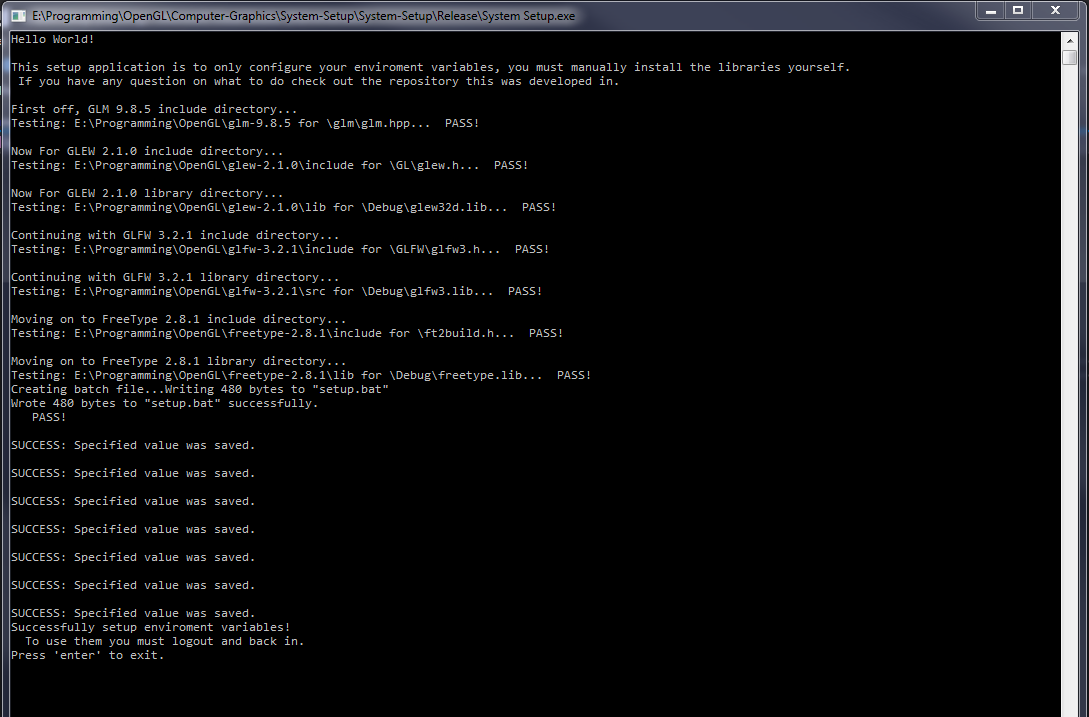 System Setup Description · Issue #20 · prince-chrismc/Computer-Graphics ...