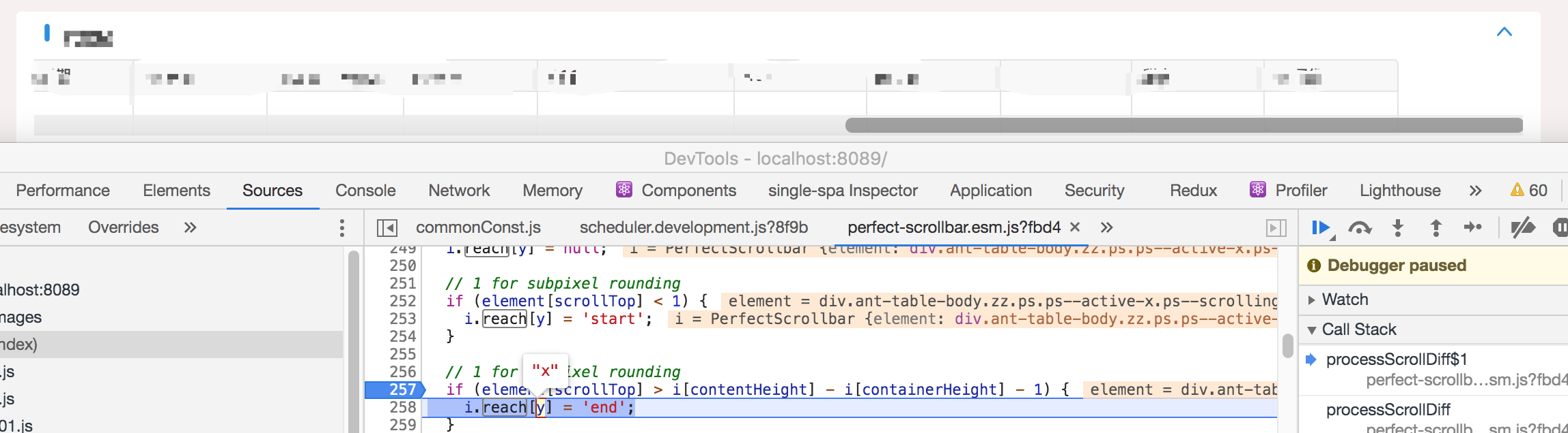 Why I could drag to change the scrollWidth of container dom, and I couldn't reach the end ...