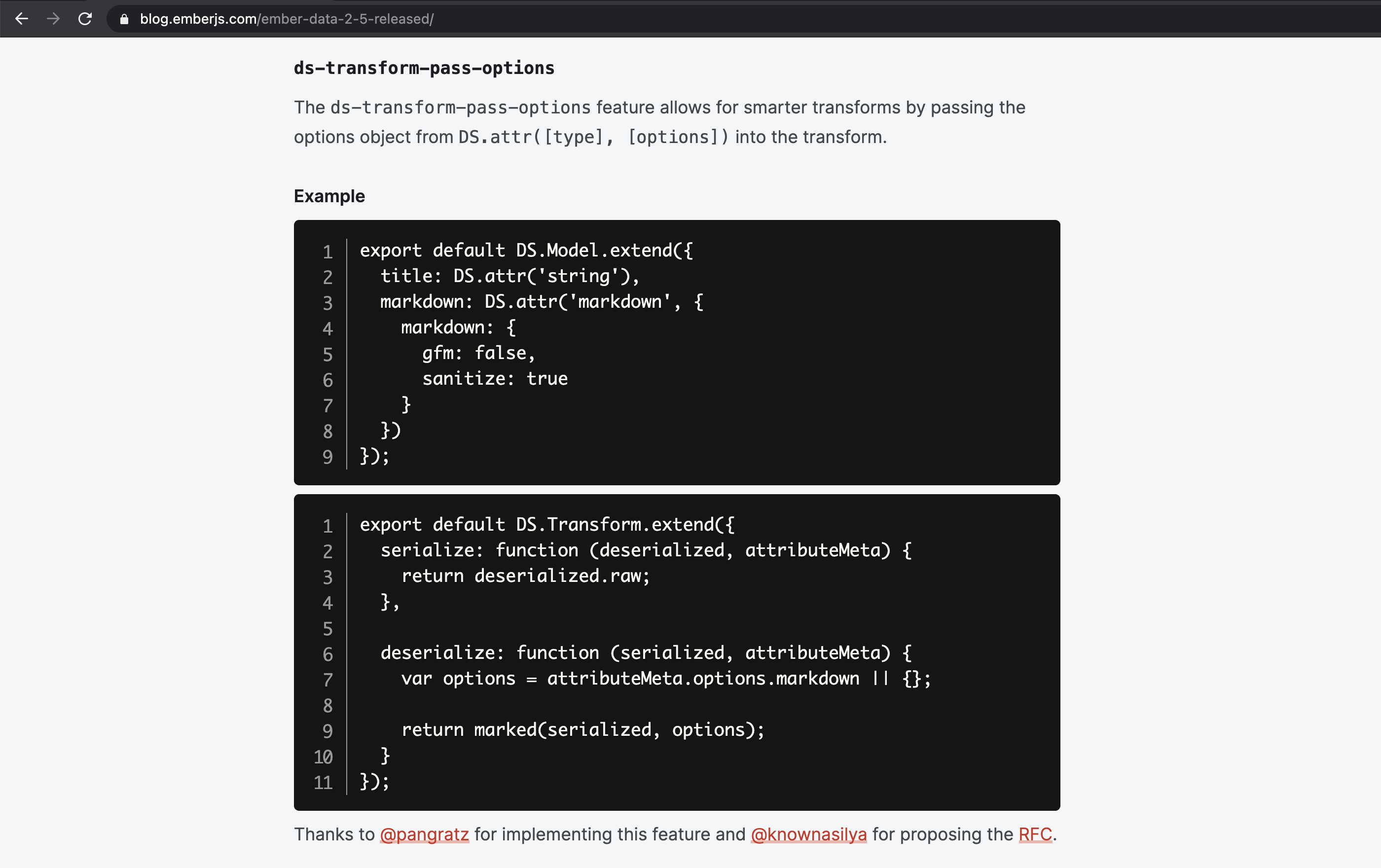 Prism doesn't recognize aliased language names · Issue #857 · ember-learn/ember-blog · GitHub