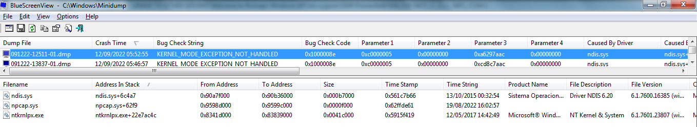 Win7 PAE (patch) and Windows Server 2008 (32bit) BSOD · Issue #631 · nmap/npcap · GitHub