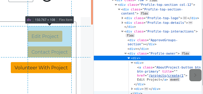 Project Profile: Edit Project button is not right-aligned in Admin view · Issue #698 ...