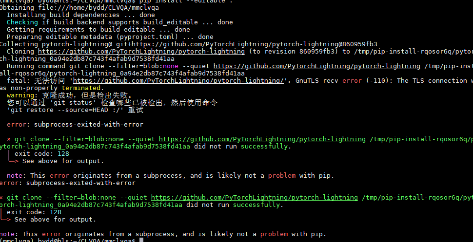 [installation of pytorch lightning] pip install --editable . · Issue #3 · showlab/CLVQA · GitHub