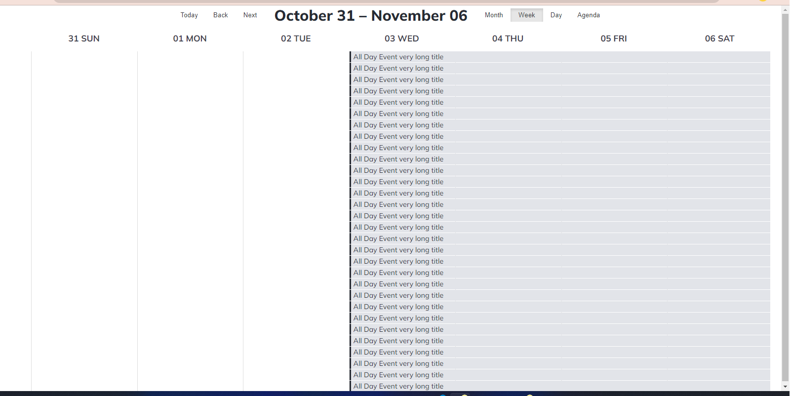 Trim Allday events on the TimeGrid based views · Issue #2053 · jquense/react-big-calendar · GitHub