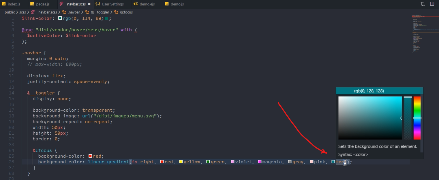 Incorrect pop-up color picker position · Issue #32443 · microsoft ...