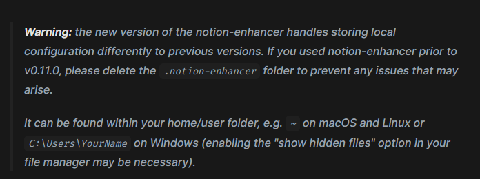 Enhancer Menu Not Appearing Screenshots · Issue 720 · Notion Enhancer Notion Enhancer · Github
