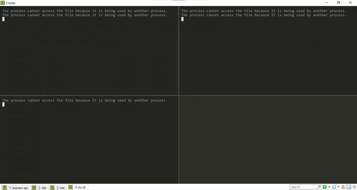 Split tabs shift to the right on restart · Issue #2389 · cmderdev/cmder · GitHub