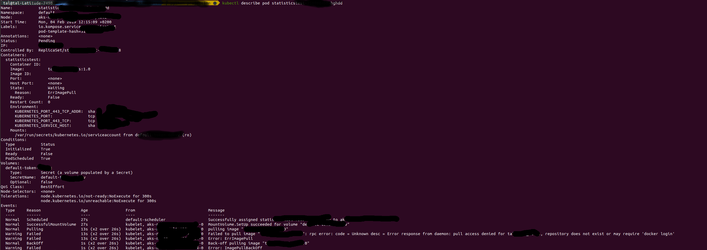 Kompose Up Returning Errimagepull While Pulling From A Private Repo · Issue 1102 · Kubernetes