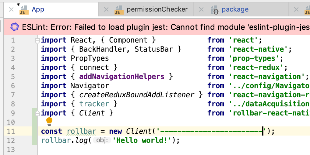 Unable To Run On Android · Issue 49 · Rollbar Rollbar React Native · Github
