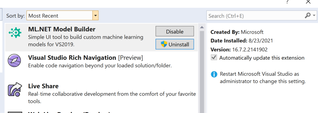 Cannot Add machine learning in VS2019 if installed VS2022. · Issue #1678 · dotnet ...