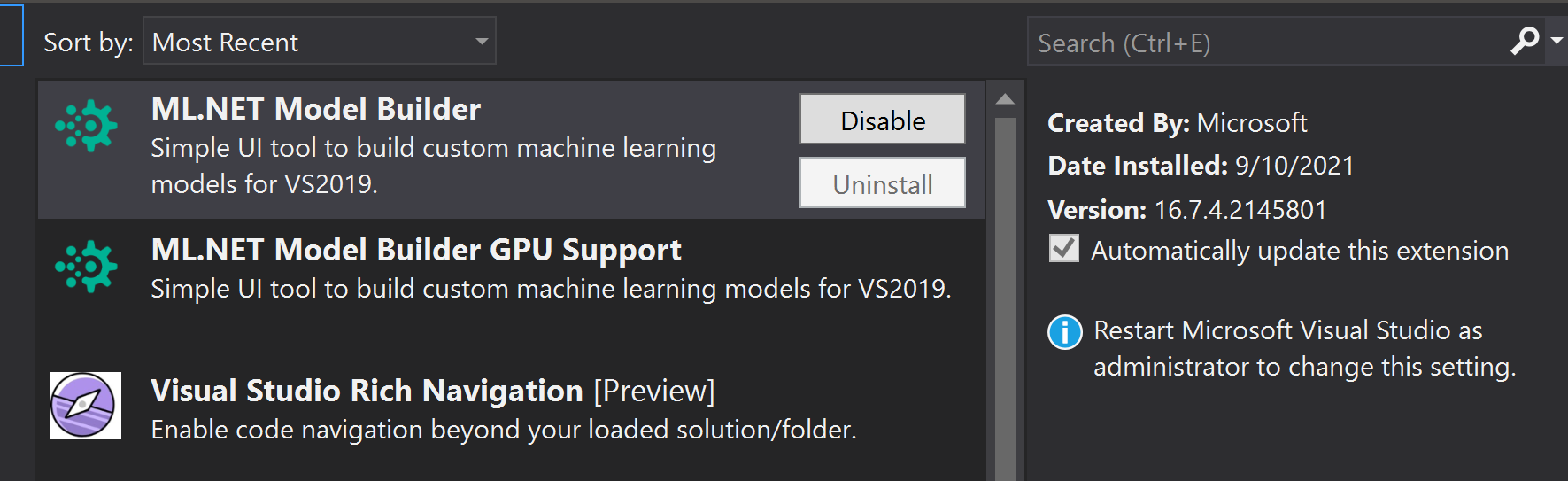Cannot Add machine learning in VS2019 if installed VS2022. · Issue #1678 · dotnet ...