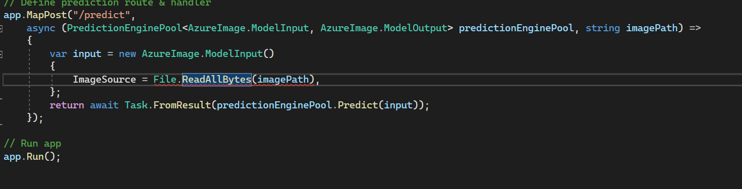 Running Web API fail for Image classification. · Issue #1889 · dotnet/machinelearning ...