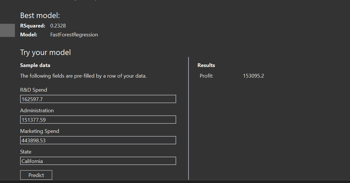 Predicted value is always Zero 0 · Issue #2178 · dotnet/machinelearning-modelbuilder · GitHub