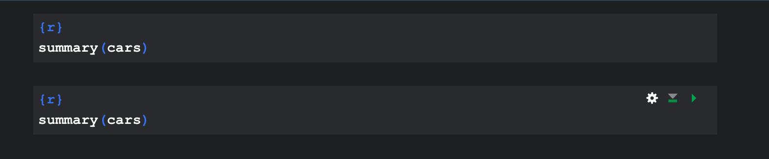 Rmd, Visual Mode, very first code chunk does not have chunk options visible · Issue #8963 ...